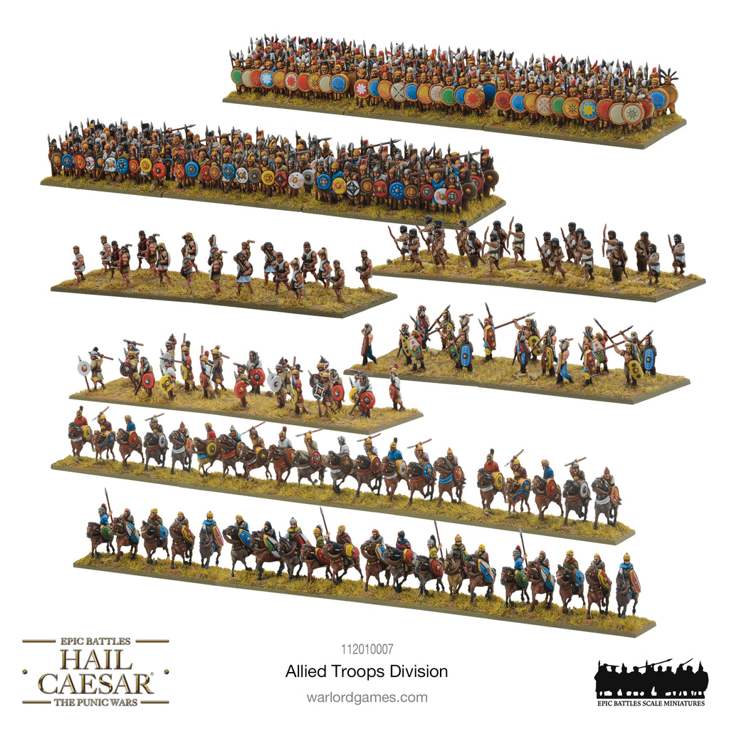 Hail Caesar Epic Battles: Allied Troops division – Warlord Games US & ROW