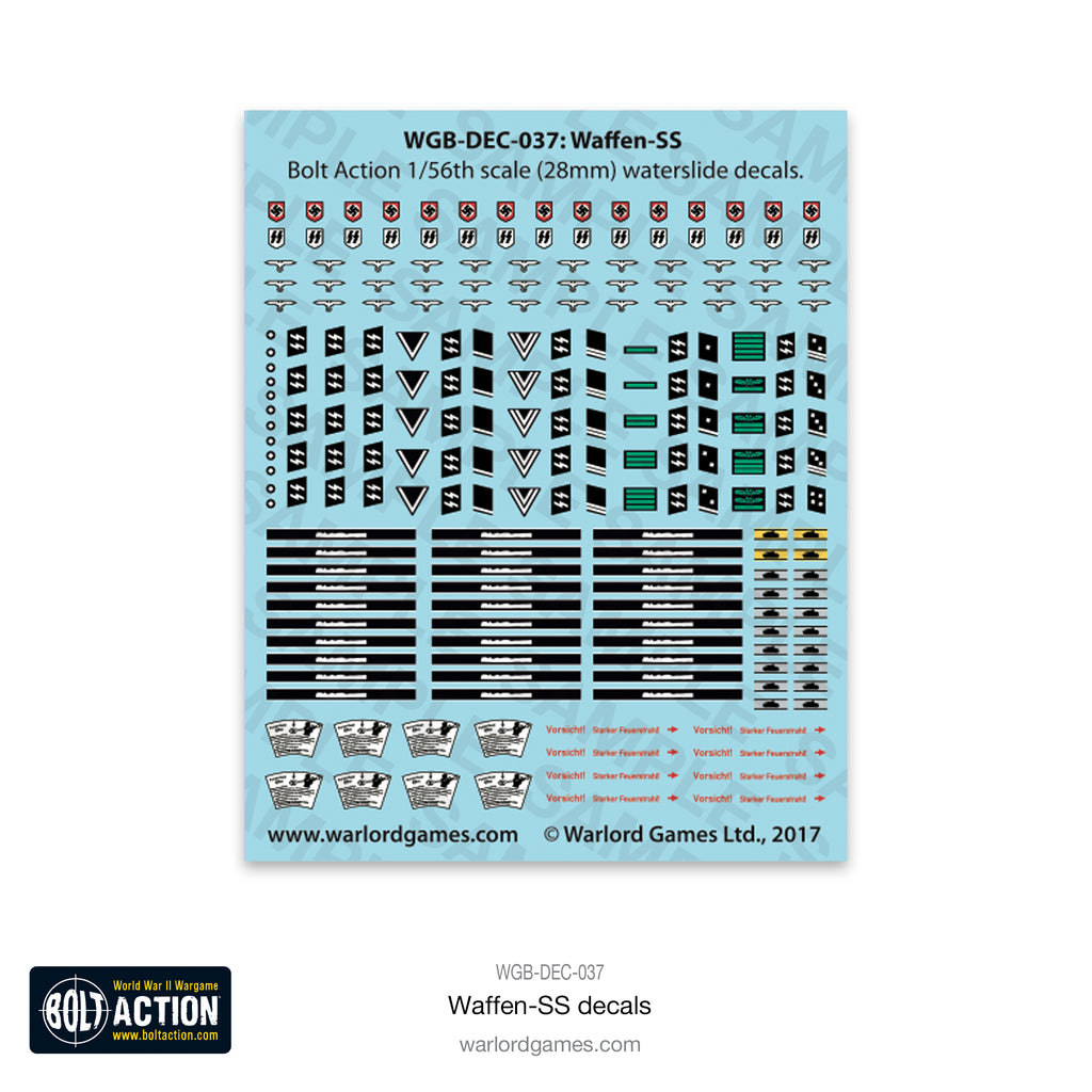 Waffen-SS decals – Warlord Games US & ROW