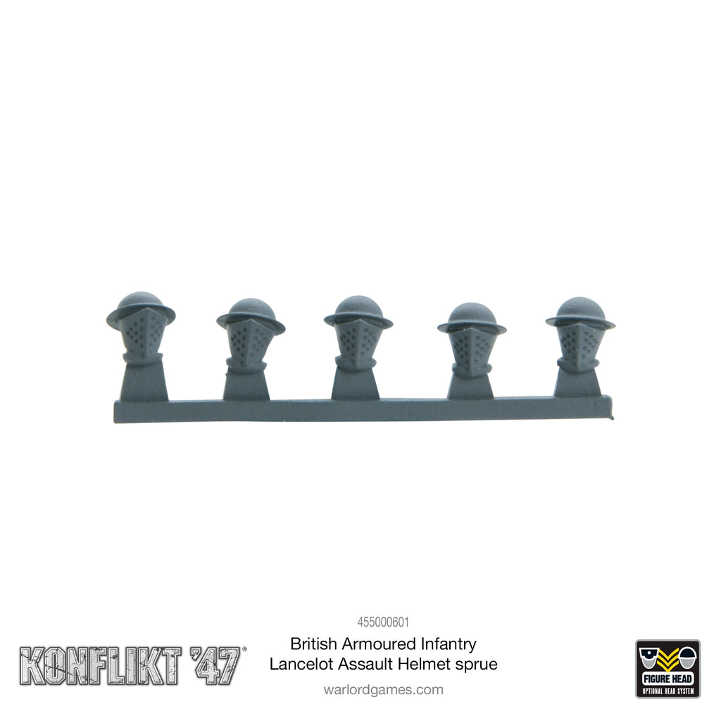 British Armoured Infantry Lancelot Assault Helmet sprue – Warlord Games ...