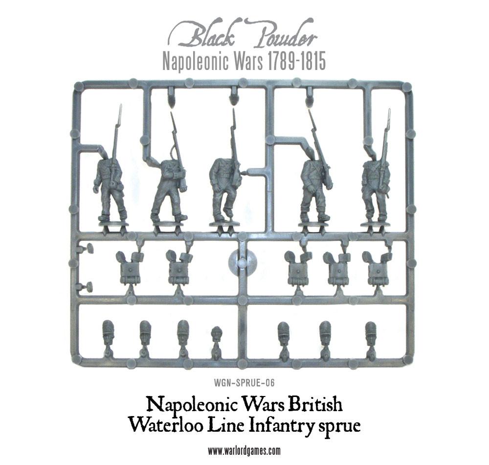 Napoleonic War British Waterloo Line Infantry sprue – Warlord Games US ...